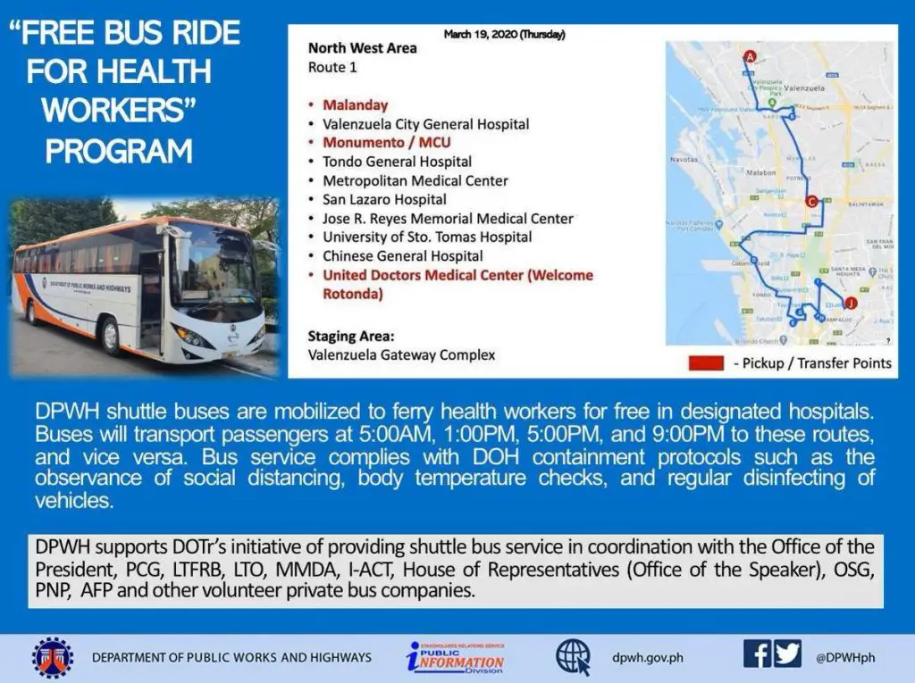 DPWH Deploys Shuttle Vehicles For Health Workers