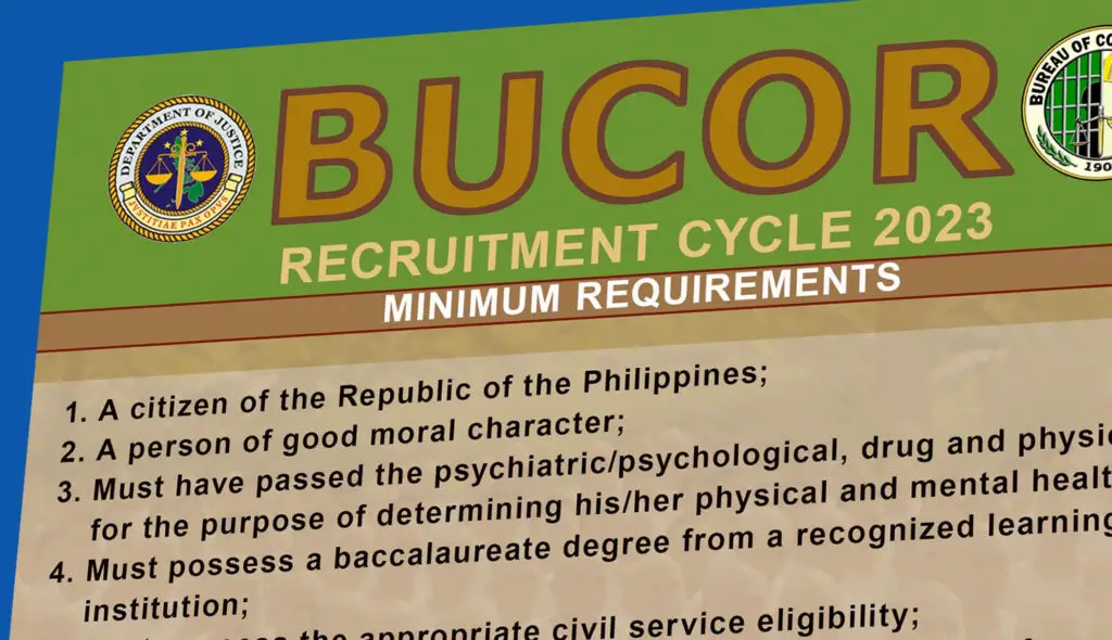 Recruitment Cycle 2023: BuCor is hiring Corrections Officer I