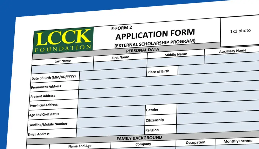 LCCK Foundation Inc. Scholarship is now accepting applications for SY 2022-2023