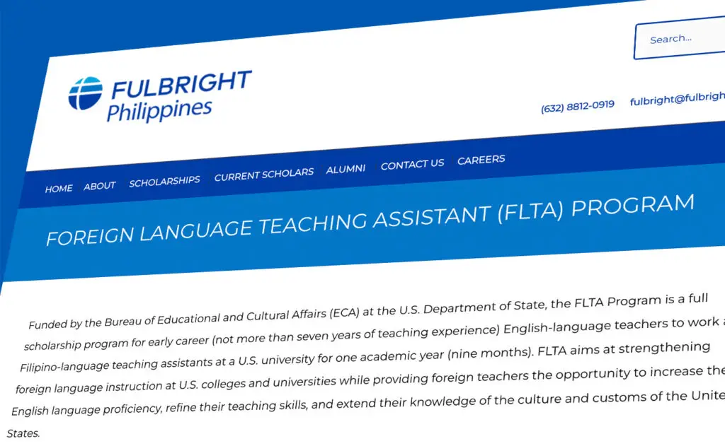 Foreign Language Teaching Assistant (FLTA) Scholarship Program 2024 ...
