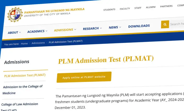 Call For Applications: Pamantasan Ng Lungsod Ng Maynila (PLM) Admission ...