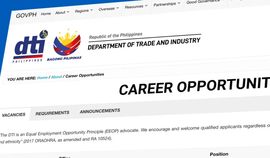 New Year, New Job Vacancies: Department of Trade and Industry (DTI ...