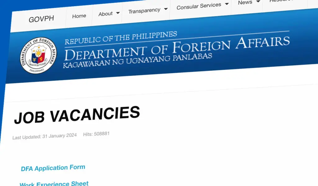 Apply Now: Department Of Foreign Affairs (DFA) Is Hiring!