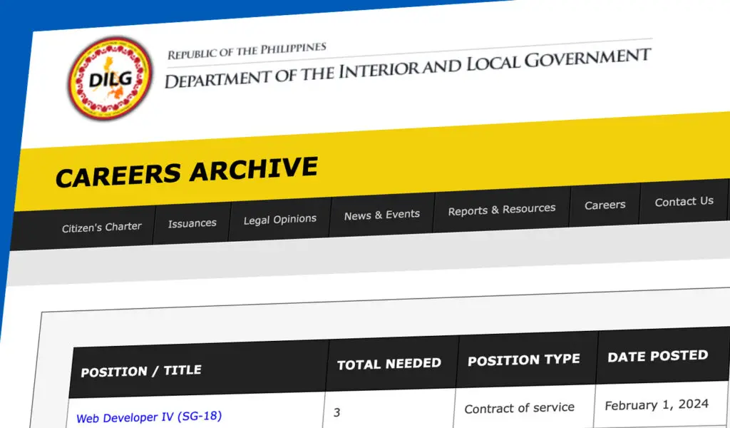 Apply Now: Department Of Interior And Local Government (DILG) Is Hiring!