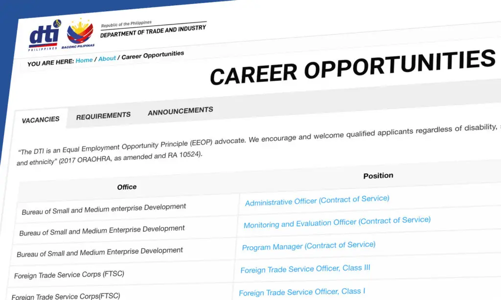 Apply Now: Department Of Trade And Industry (DTI) Is Hiring!