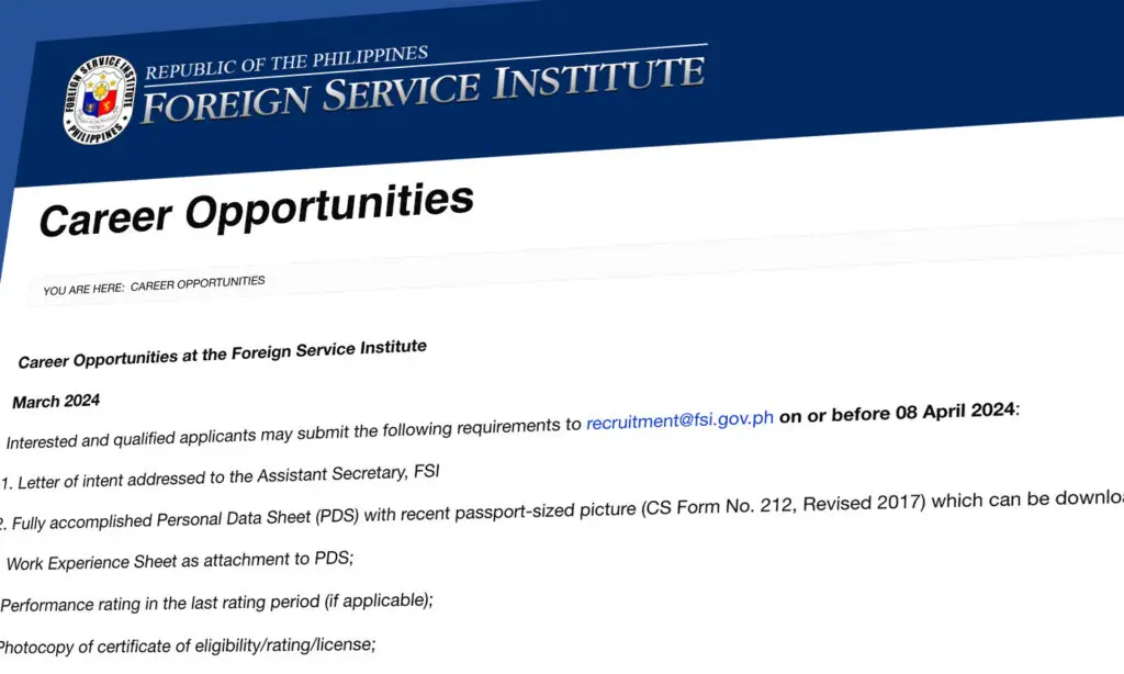 Apply Now: Foreign Service Institute (FSI) Is Hiring Until April 8, 2024!