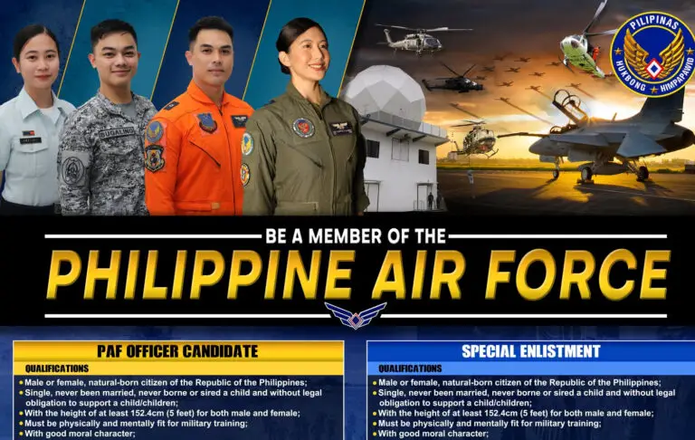 Philippine Air Force opens PAF Officer Candidate and Special Enlistment Recruitment