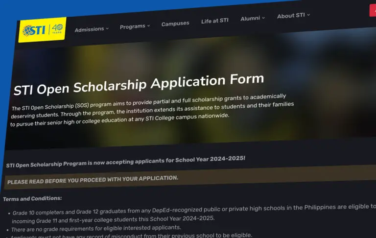 Secure your education with STI Open Scholarship Program