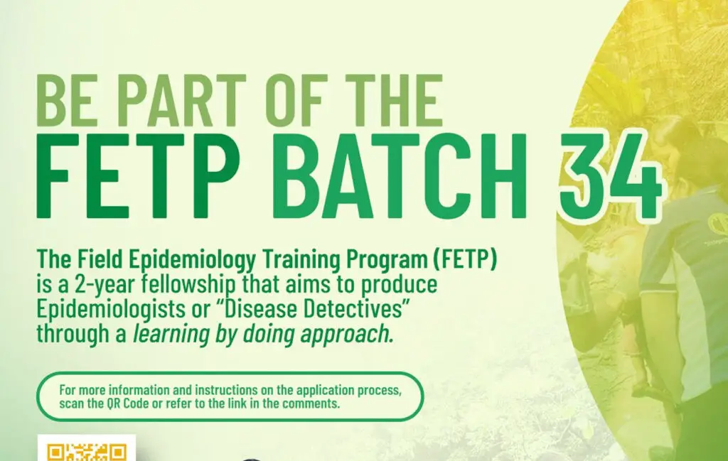 Applications is now open for DOH Field Epidemiology Training Program (FETP)