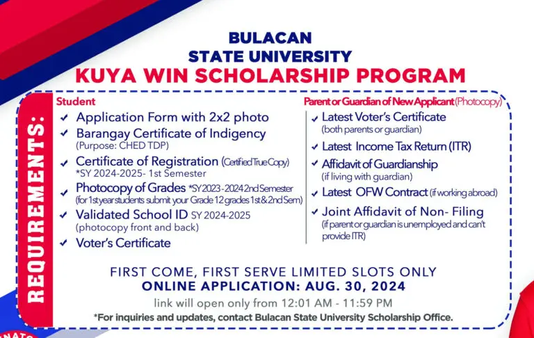 Kuya Win scholarship program Online application
