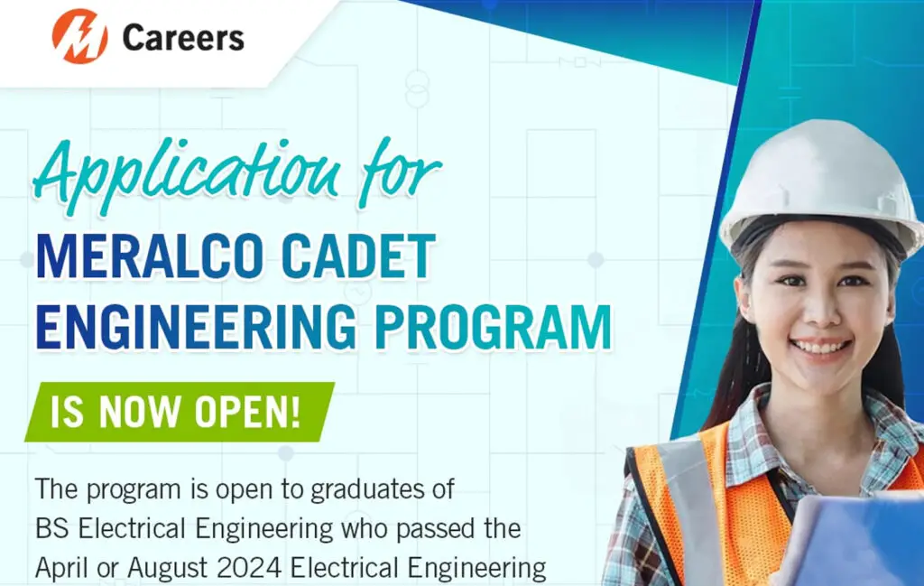 Meralco Cadet Engineering Program (MCEP) is now open for applications
