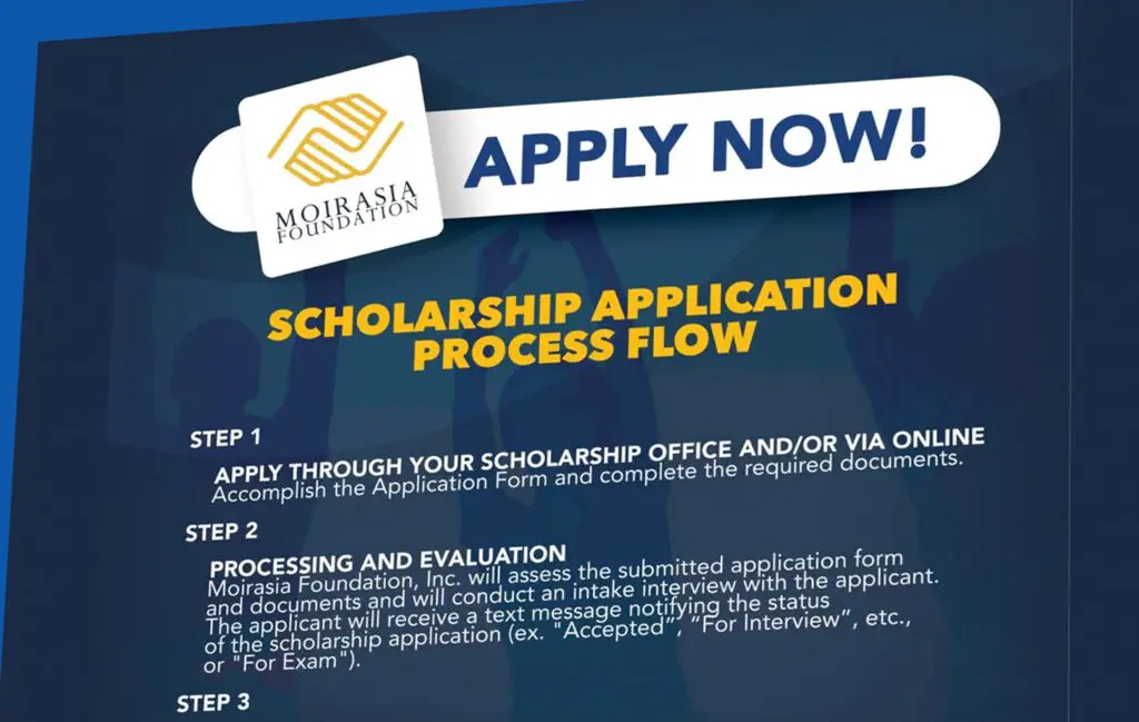 Apply now for Moirasia Foundation, Inc scholarship program