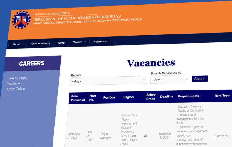 DPWH Hiring - Requirements and How to Apply