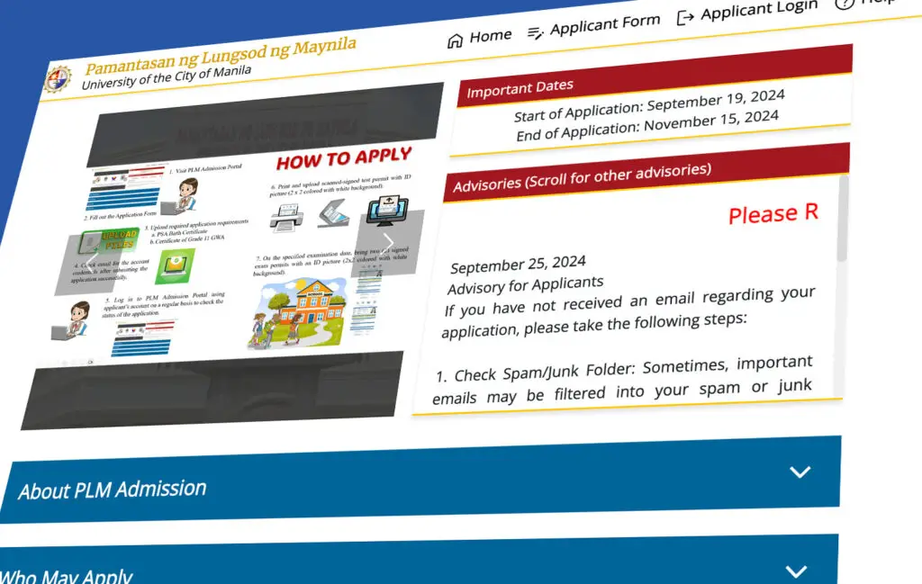 PLM Admission Test (PLMAT) - Qualifications and Application Process