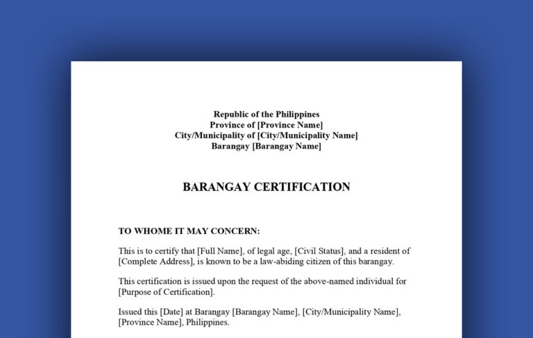 Barangay Certification | Requirements | Guide How to Apply