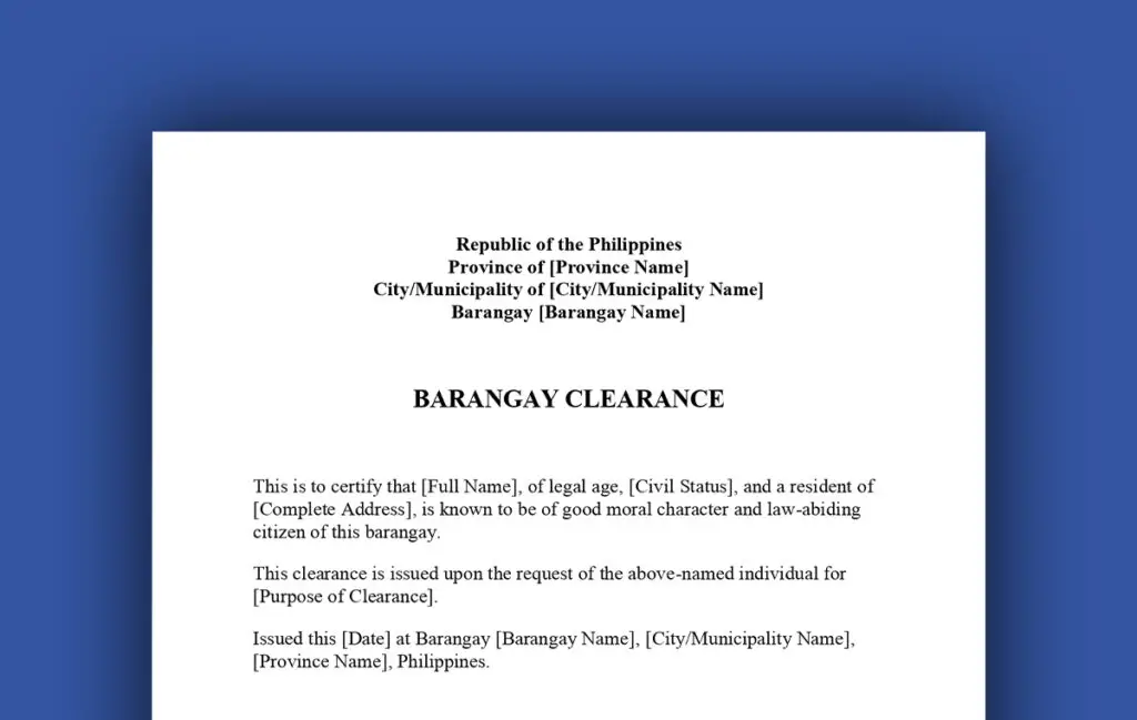 Barangay Clearance | Requirements | Guide How to Apply