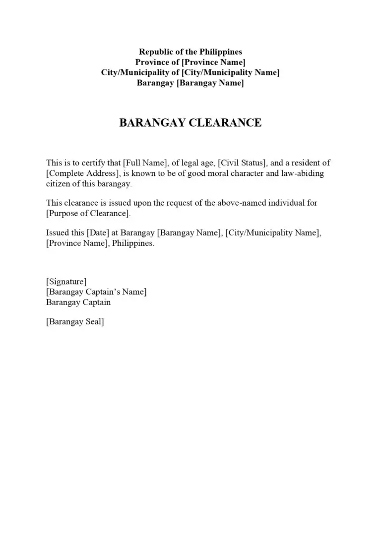 Barangay Clearance | Requirements | Guide How to Apply