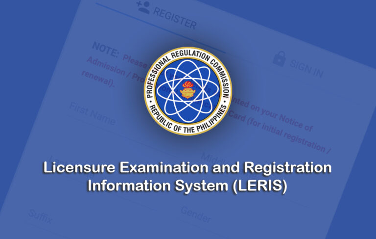LERIS: PRC ID Renewal, Verification | License Exam Application