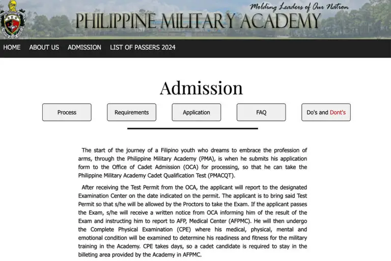 PMA Entrance Exam 2025: Schedule, Requirements, How to Apply